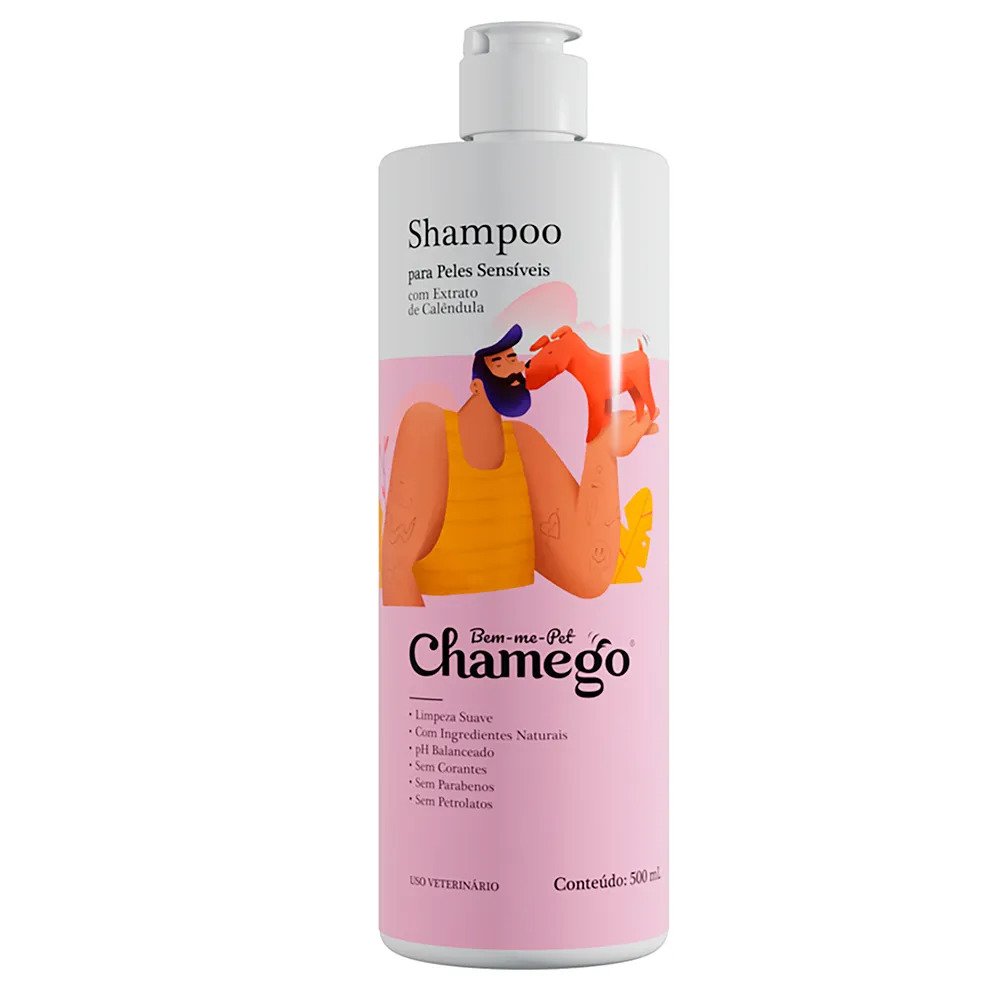 Shampoo Para Cão Ou Gato Com Ingredientes Naturais Pele Sensível 500ml ...